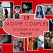 Movie Couples Sticker Pack, 17 Iconic Movie Couples Sticker, Gift for ...