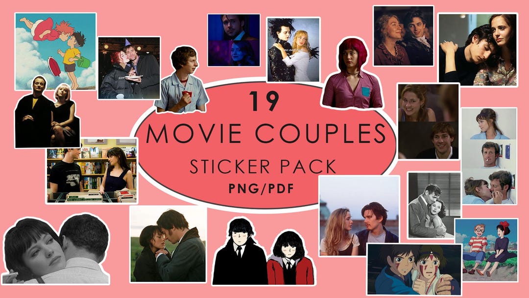 Movie Couples Sticker Pack | 17 Iconic Movie Couples Stickers ...