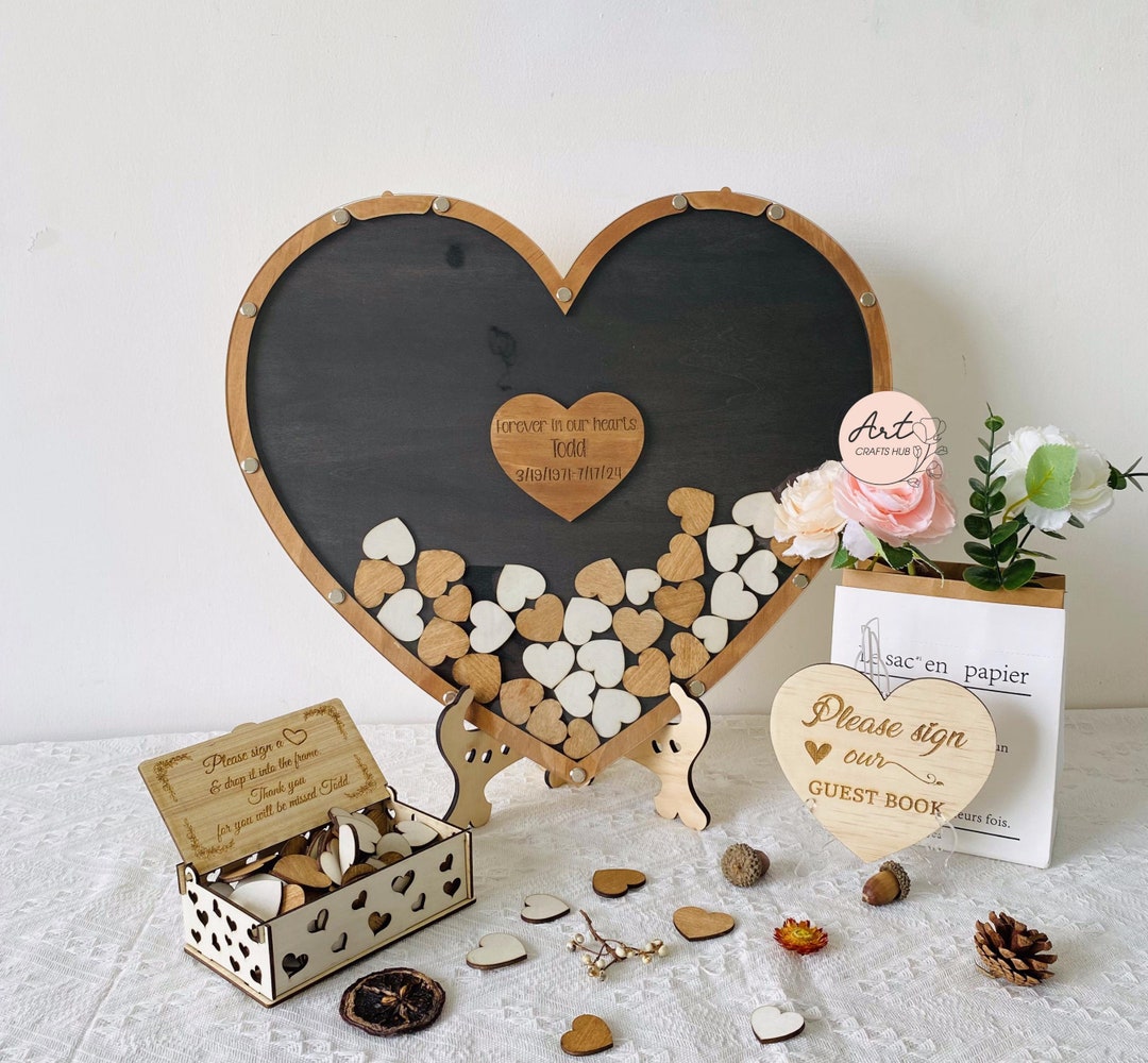 Personalized Funeral Guest Book, Funeral Guest Book Alternative, Custom ...