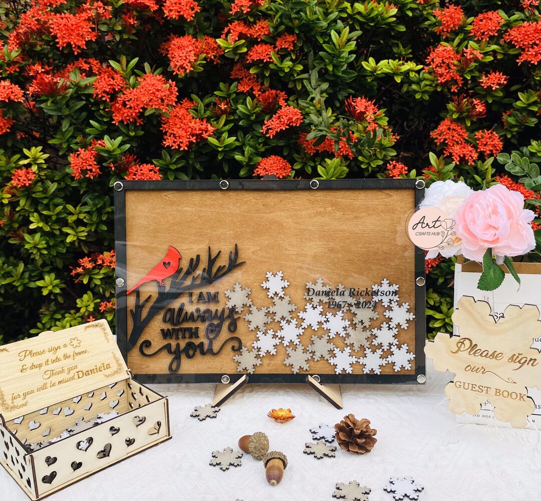 Keepsake Guest Book, Memory Guest Book, Cardial Memoria, I'm Always ...