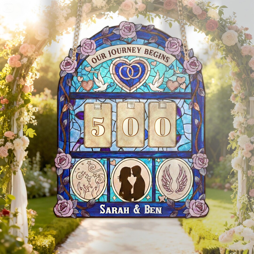 Personalized Couple's Milestone Tracker, Custom Acrylic Love Days ...