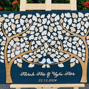 3D Guest Book Wedding Alternative, Tree Wood Guestbook, Custom 3D ...