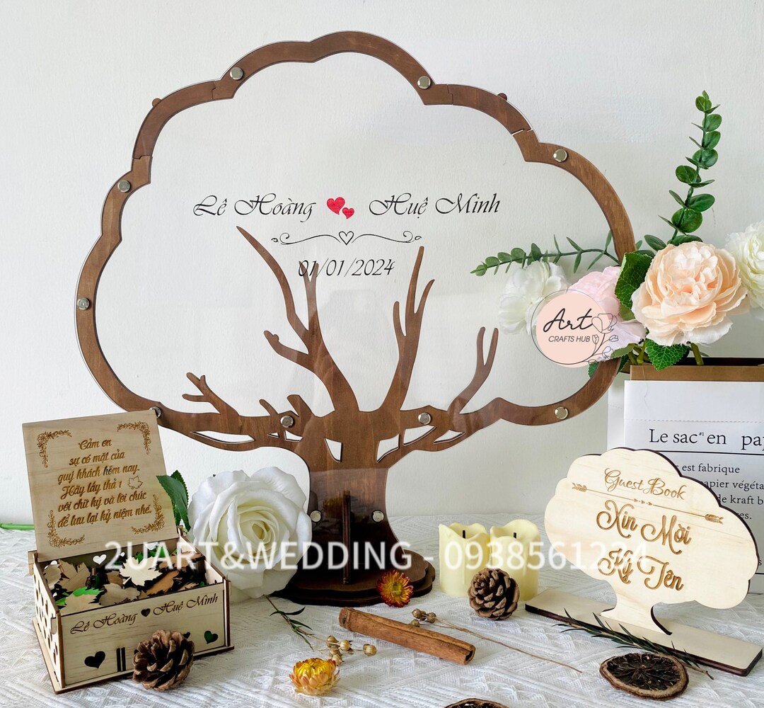 Custom Wood Drop Box Guest Book, Maple Leaf Fall Wedding Decor ...
