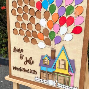 UP House With Balloons Wedding Guest Book, up Guestbook, Puzzle Guest ...