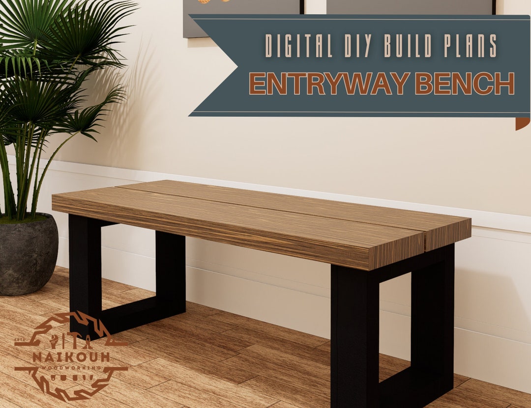 DIY Entryway Bench Plans | Mudroom Bench Plans, Laundry Bench Plans ...