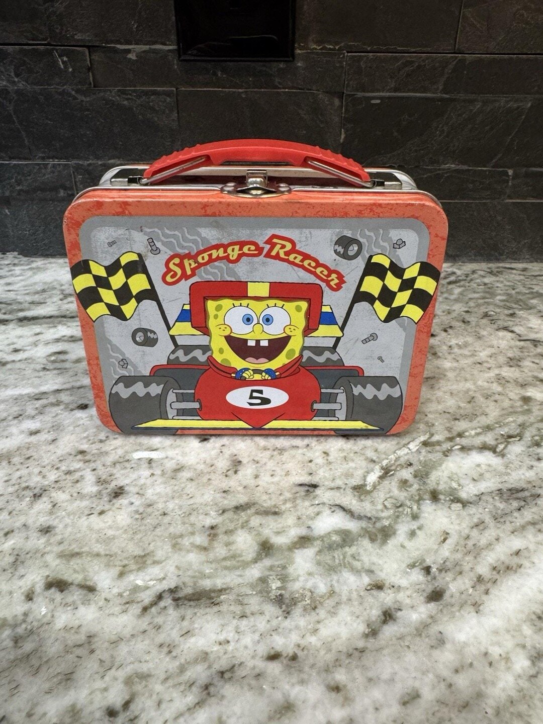 Spongebob Squarepants Lunch Box Tin 2003 Racing - Etsy