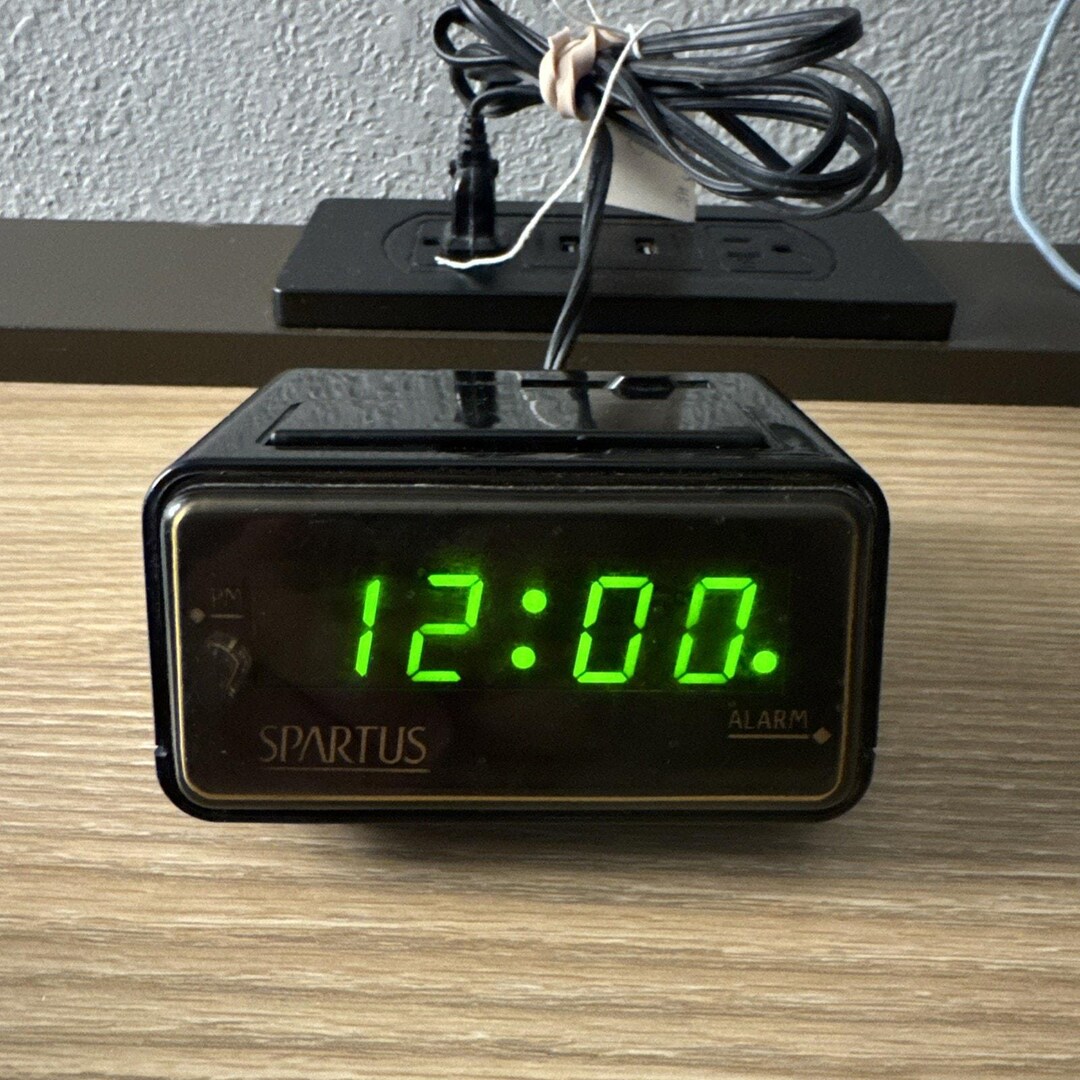 Vintage Spartus Digital Alarm Clock Model 1159-61 Working Tested Retro ...