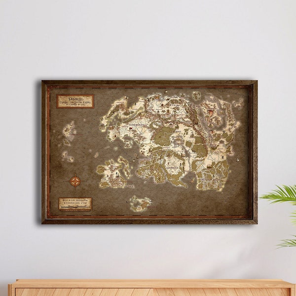 Skyrim Map of Tamriel - Etsy