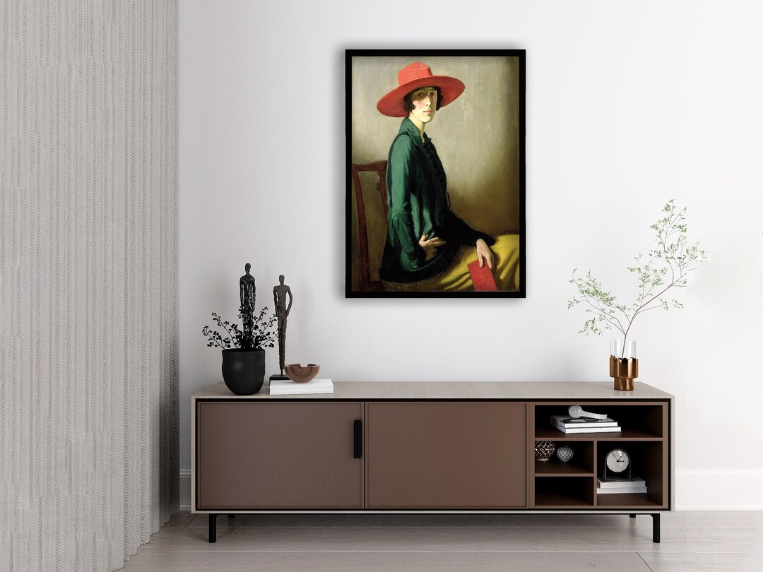 Lady With a Red Hat by William Strang Canvas Art William Strang Art ...