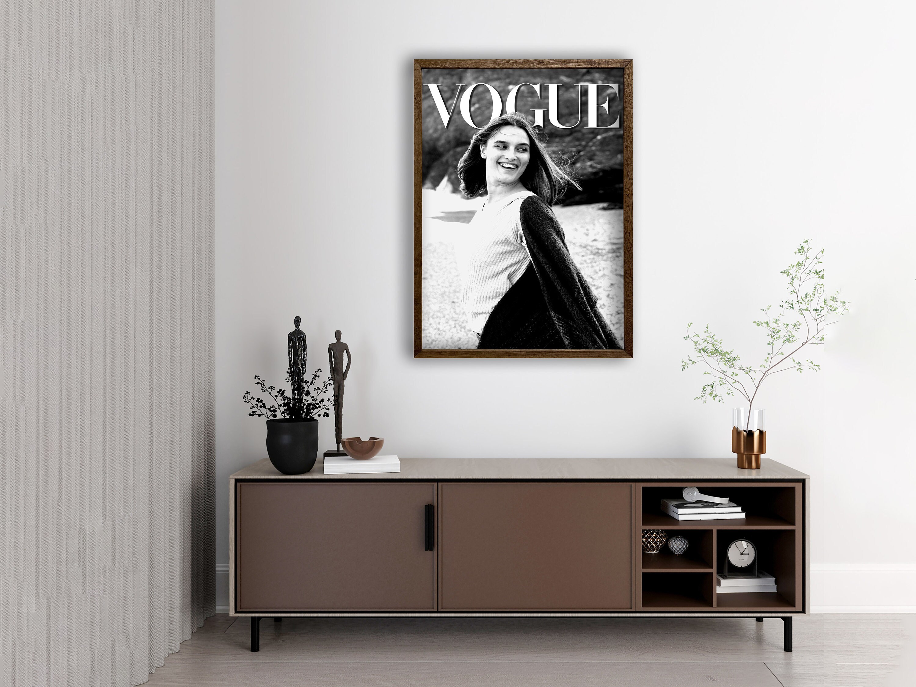 Custom Fashion Magazine Style Photo Canvas Print Personalized Wall Art ...