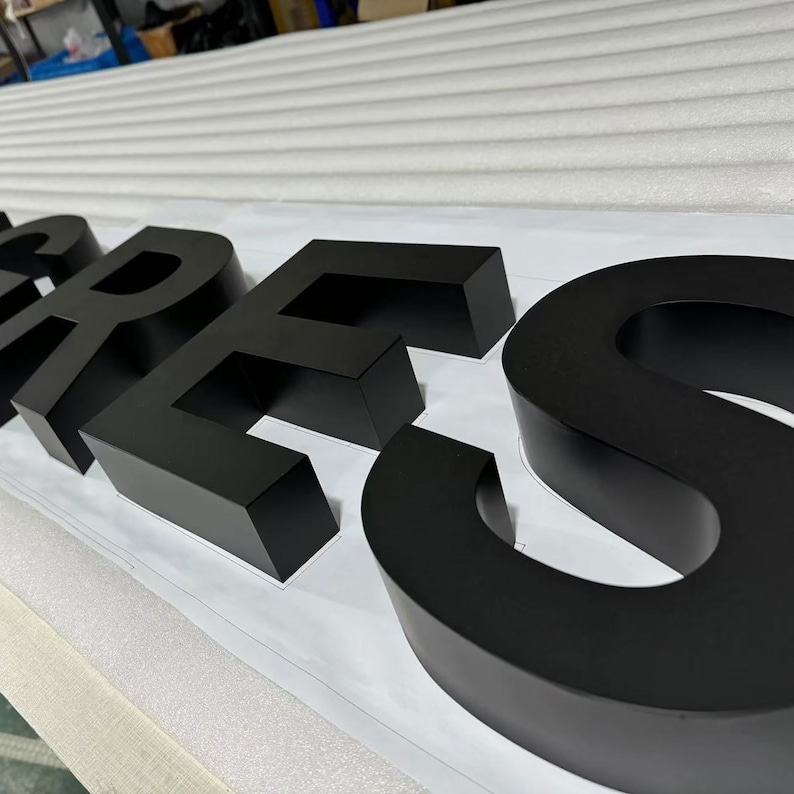 Aluminium Exterior 3D Channel Letter Sign Powder Coated Metal Letter ...