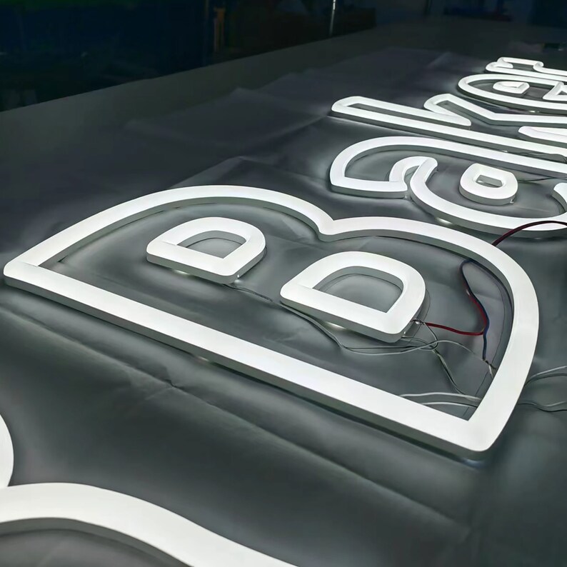 Acrylic LED Letters Custom Faux Neon Signs Business LED Signboard Store ...