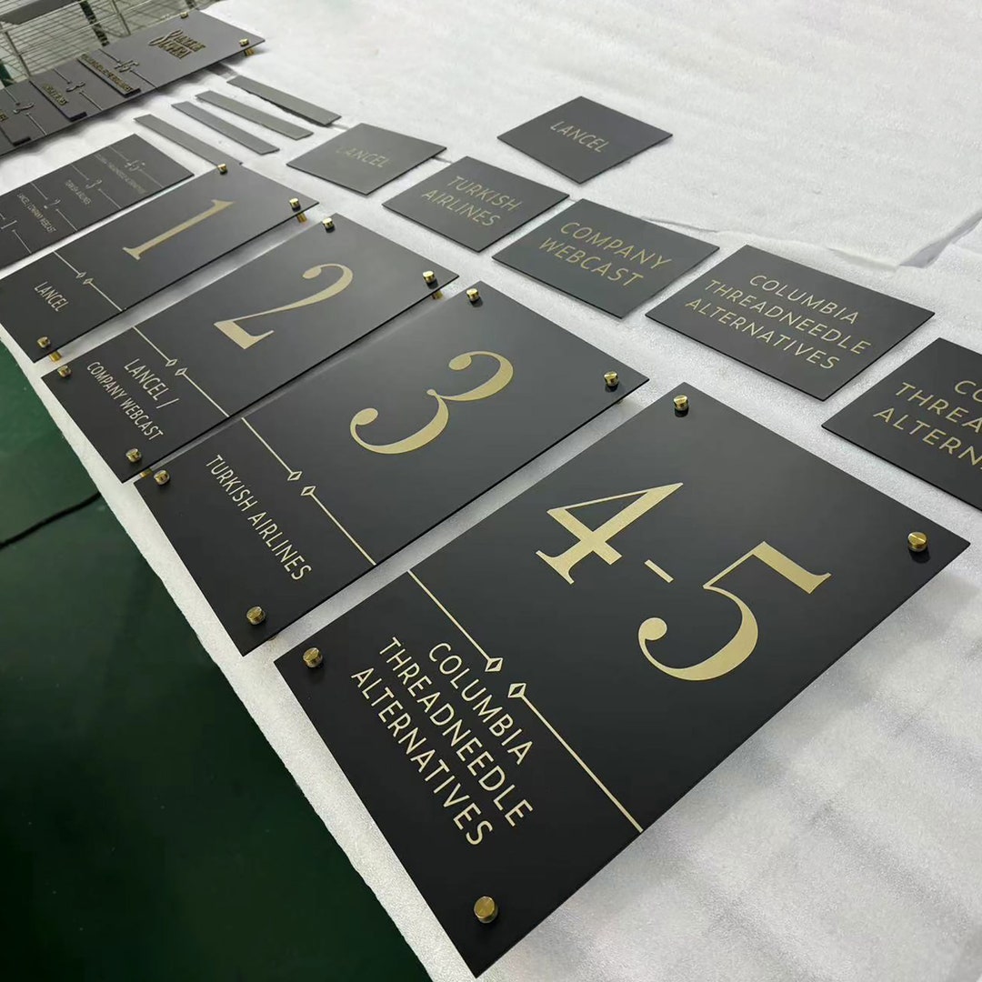 Custom Acrylic Business Plaque, Indoor Office Decor, Company Wall Signs ...