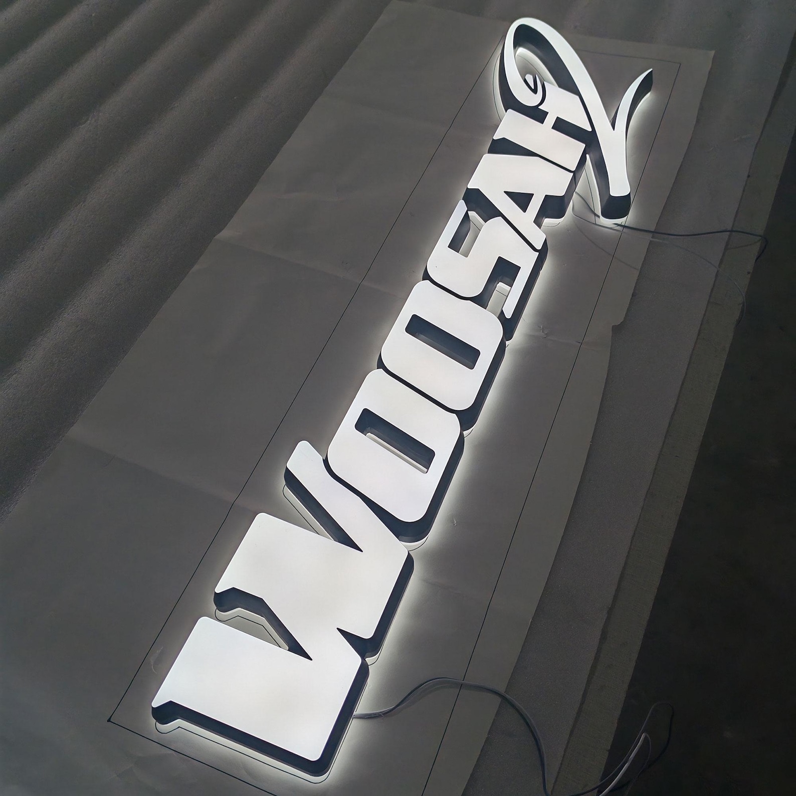 Custom Backlit Business Sign, LED Frontlit Sign, Light UP Salon Sign ...