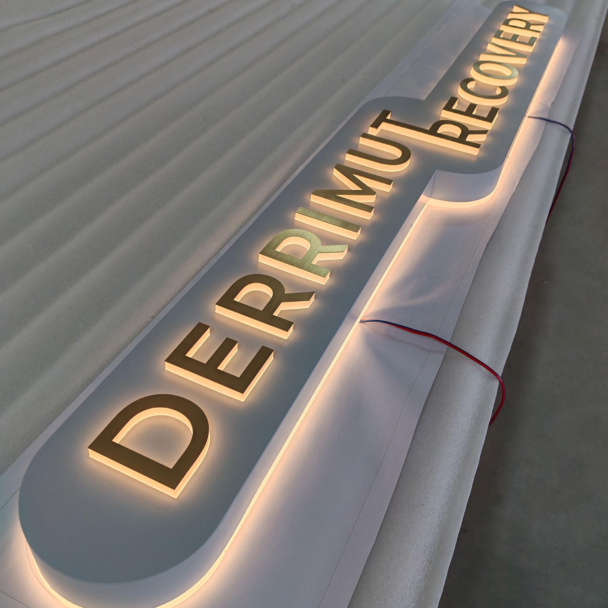 Reception Wall Lightbox,brand Logo Display, Office Name Signs ...