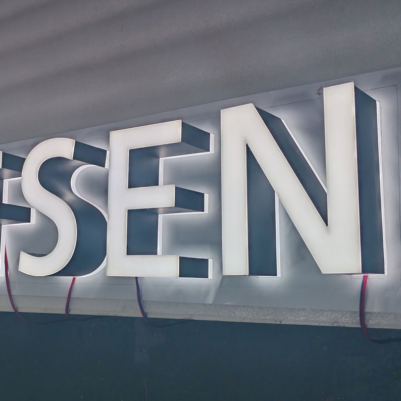 3d Backlit Sign, 3d Led Signage, Custom Outdoor Logo Sign, Custom ...