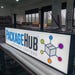3D Front Illuminated Cabinet Sign Stainless Steel Fabricated Hanging ...