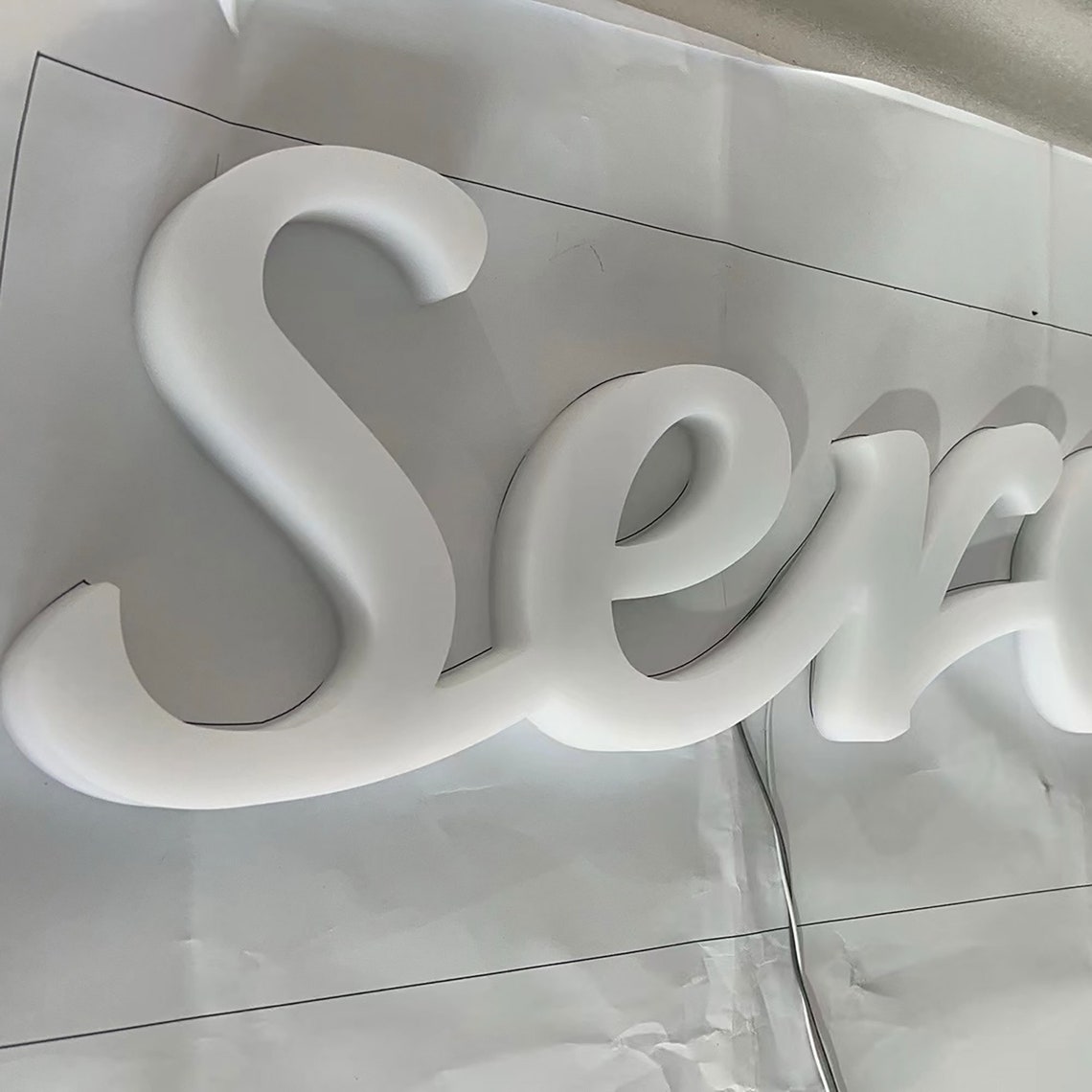 Custom Name Sign Personalized Illuminated Acrylic Sign for Company Wall ...
