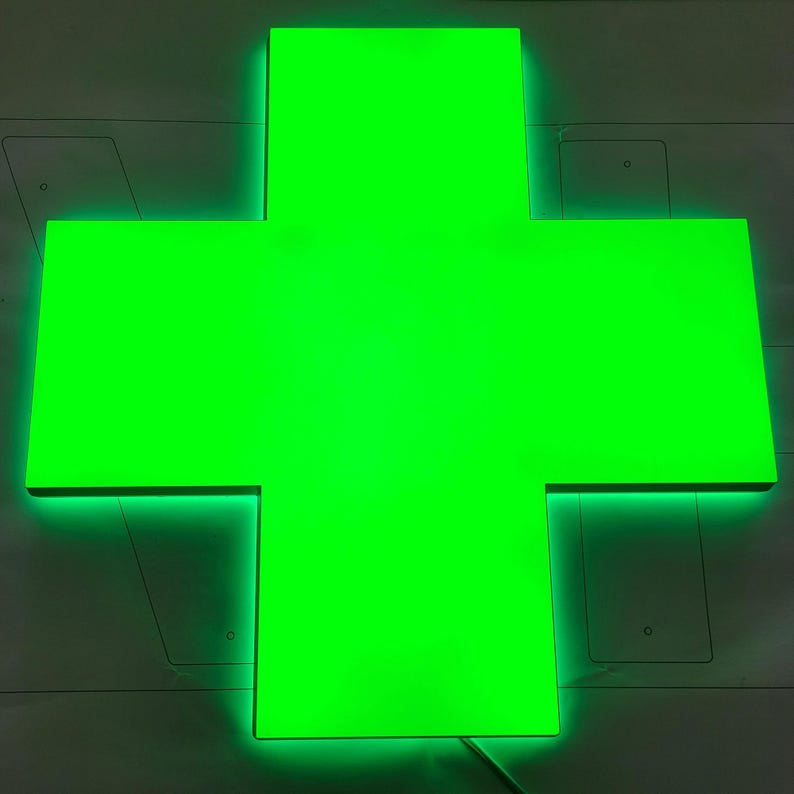 Medical Pharmacy LED Sign, Acrylic Logo Sign, Illuminated Logo Sign ...
