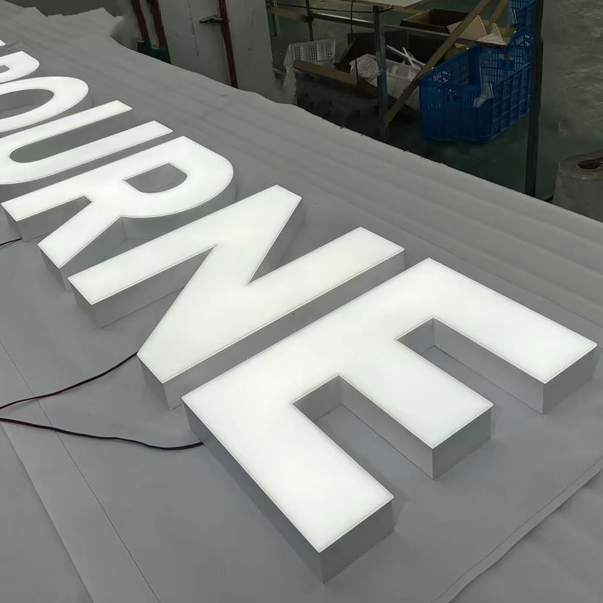 3D Frontlit Channel Letters, Custom Business Sign, Indoor Lobby Sign ...