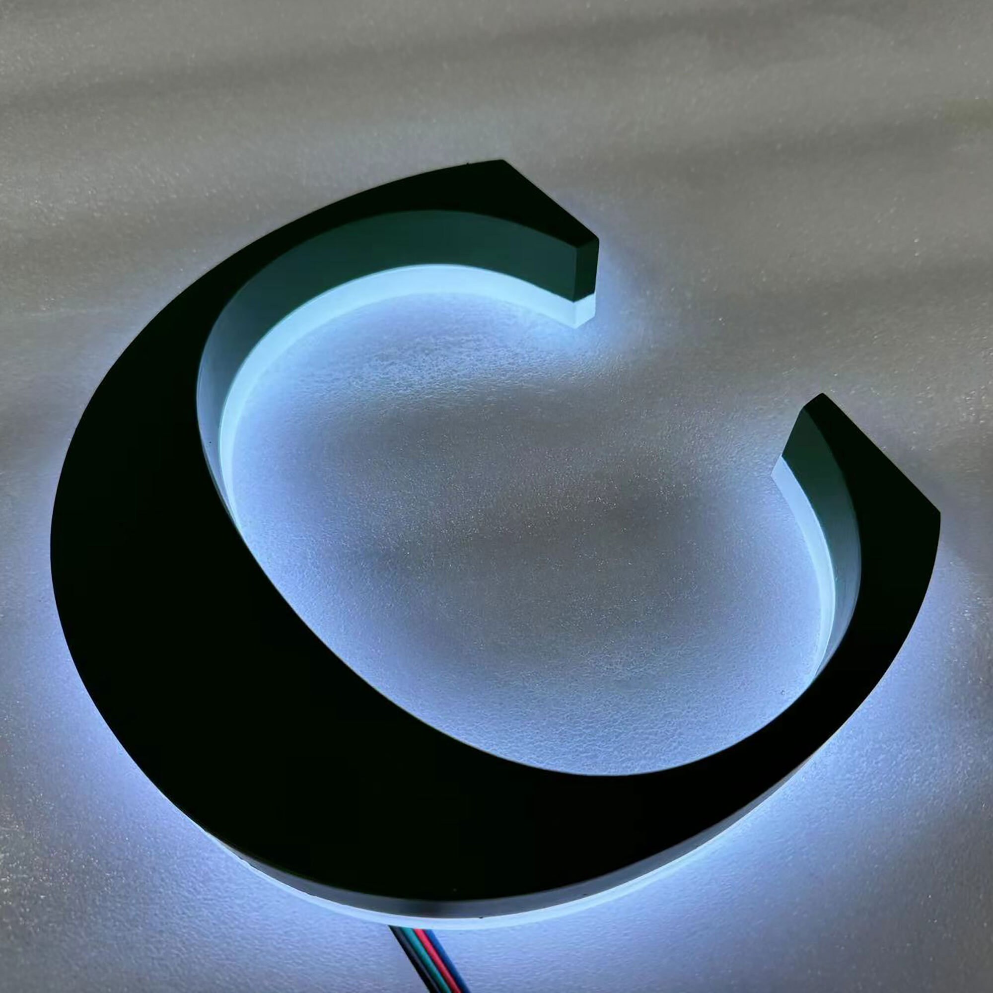 3D Metal Letters Signage RGB Led Color Changing Halolit Letters Shop ...