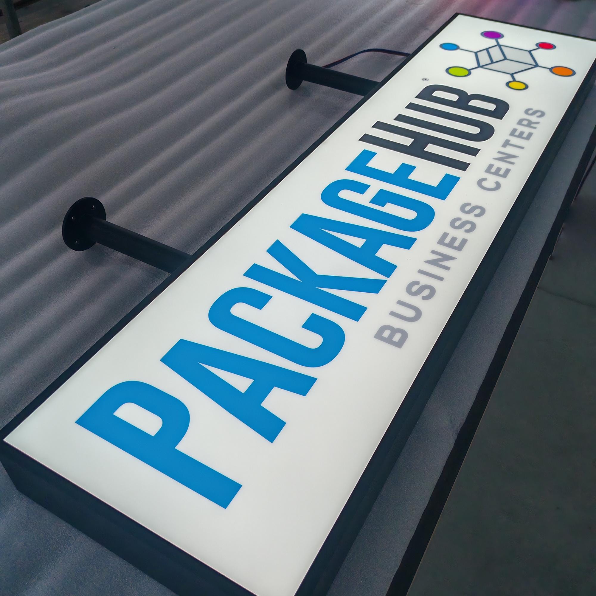 3D Front Illuminated Cabinet Sign Stainless Steel Fabricated Hanging ...