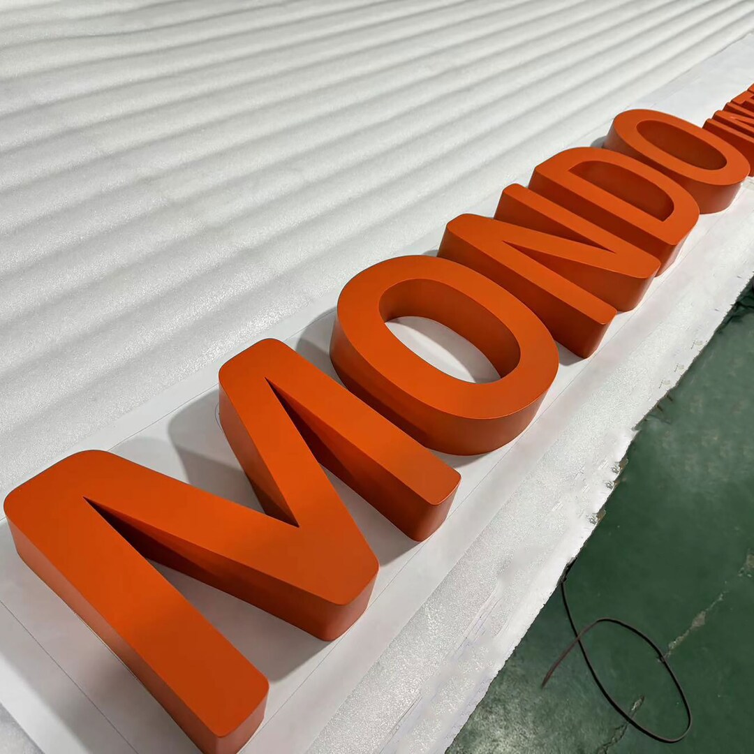 Shop Front Stud Mounted Custom Wall Signs Stainless Steel Channel ...