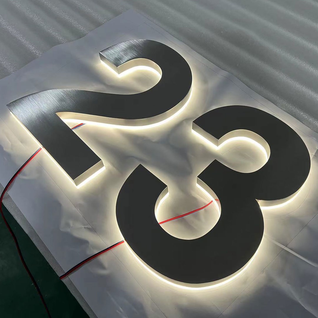 Custom Led Backlit Sign, 3D Lighted Letters Home Address Numbers, Led ...