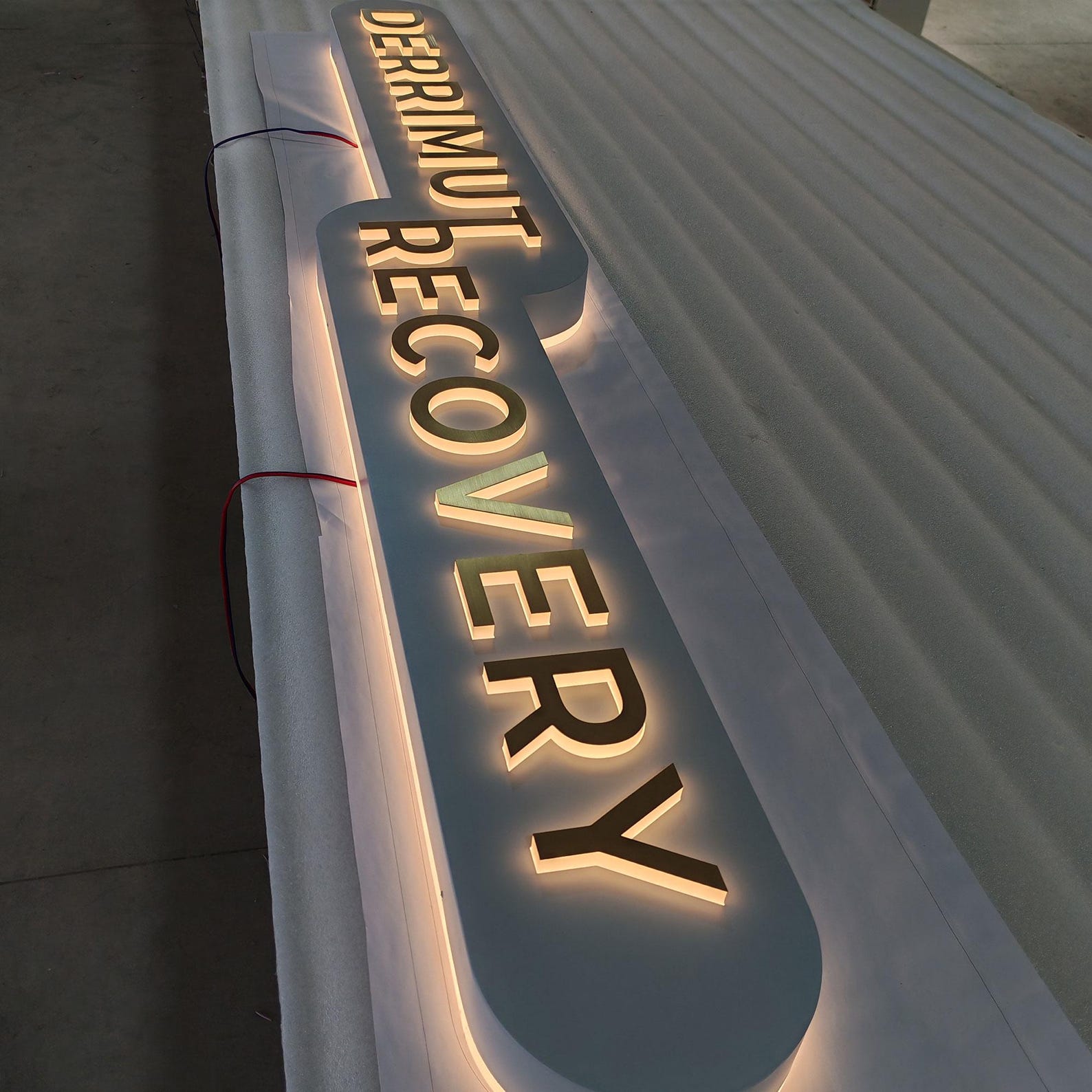 Reception Wall Lightbox,brand Logo Display, Office Name Signs ...