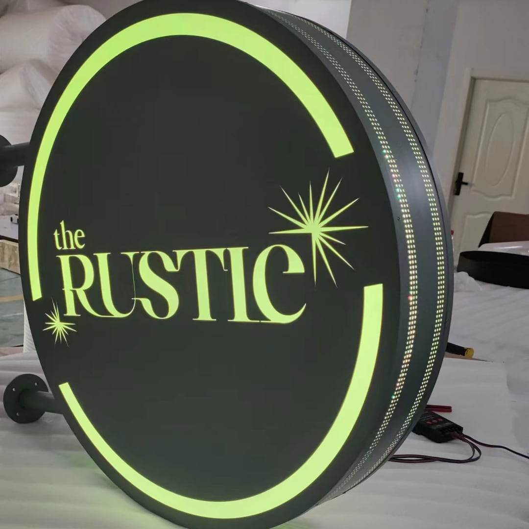 Double Sided Custom Sign, RGB LED Sign, Store Front Sign, Personalized ...