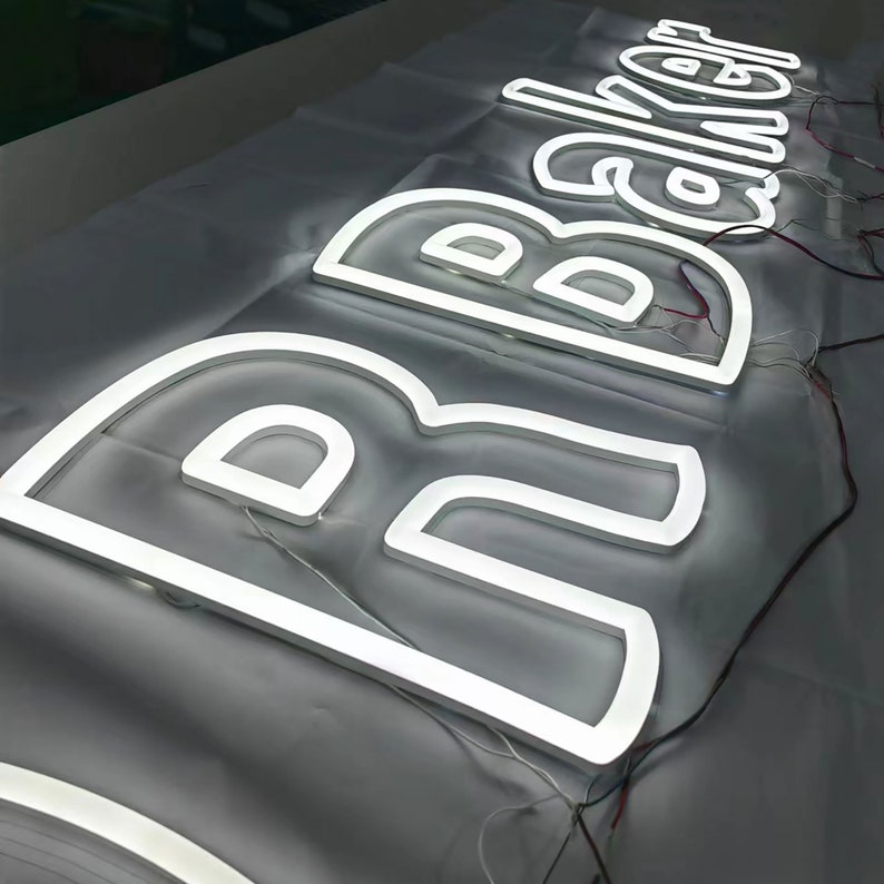 Acrylic LED Letters Custom Faux Neon Signs Business LED Signboard Store ...