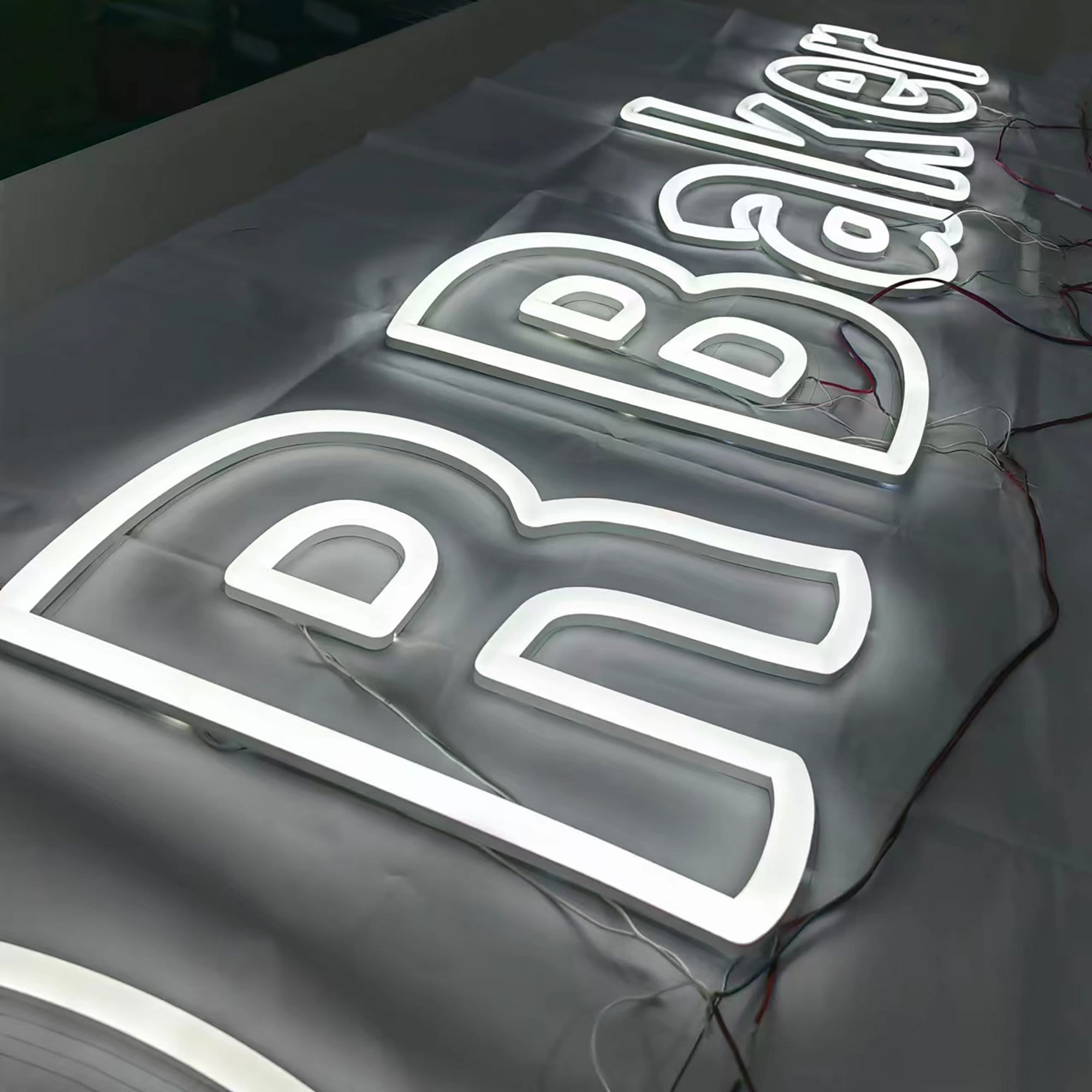 Acrylic LED Letters Custom Faux Neon Signs Business LED Signboard Store ...