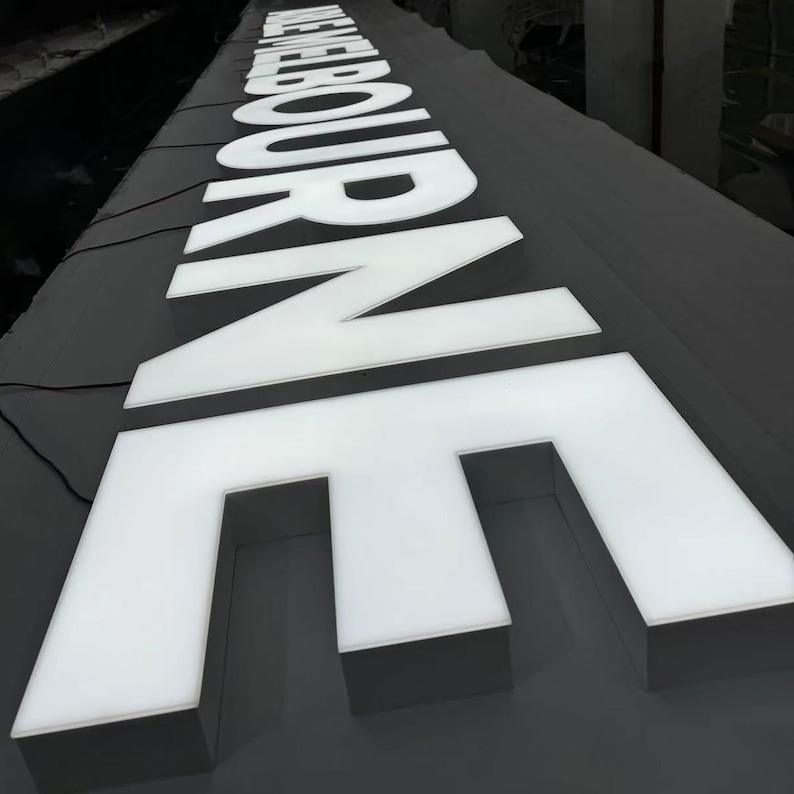 3D Frontlit Channel Letters, Custom Business Sign, Indoor Lobby Sign ...