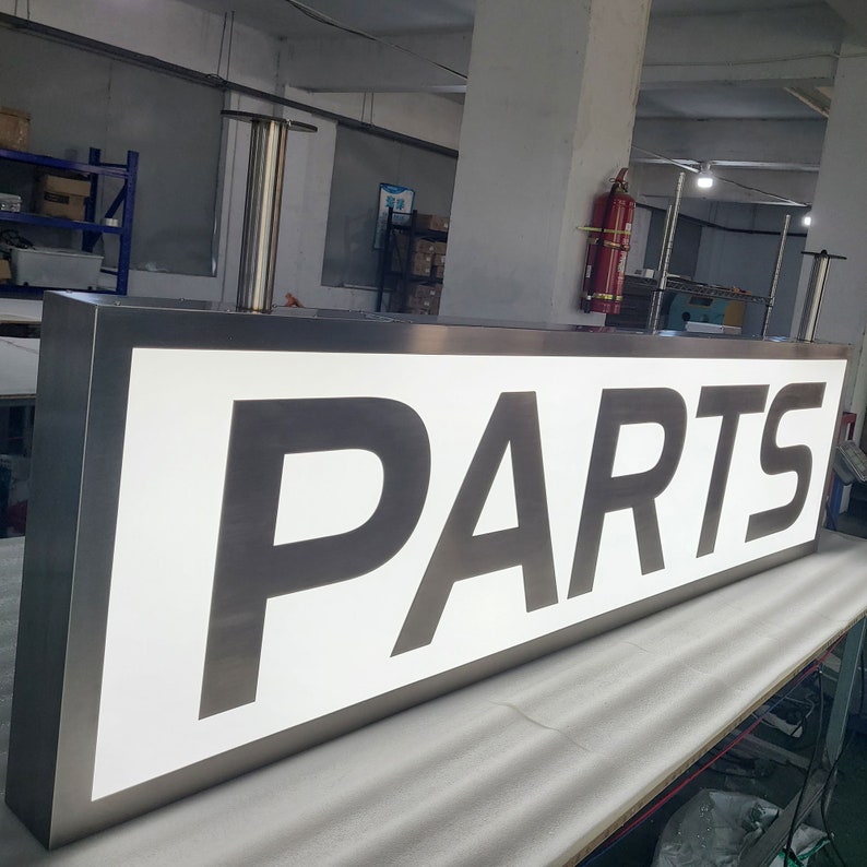 Custom Lightbox Business Sign, Illuminated Lightbox Signage, Hanging ...