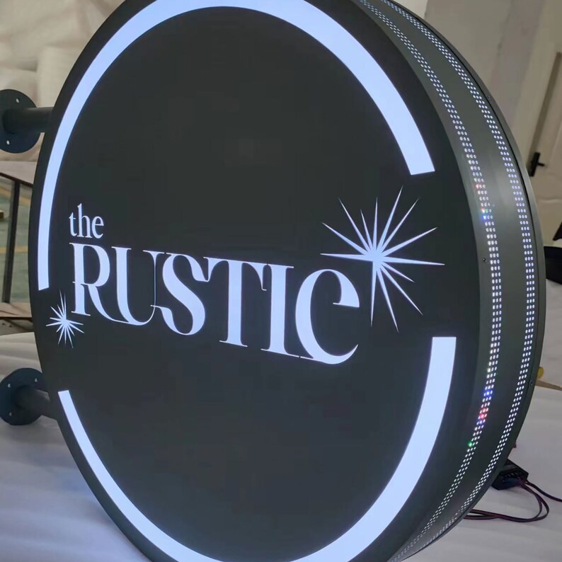 Double Sided Custom Sign, RGB LED Sign, Store Front Sign, Personalized ...