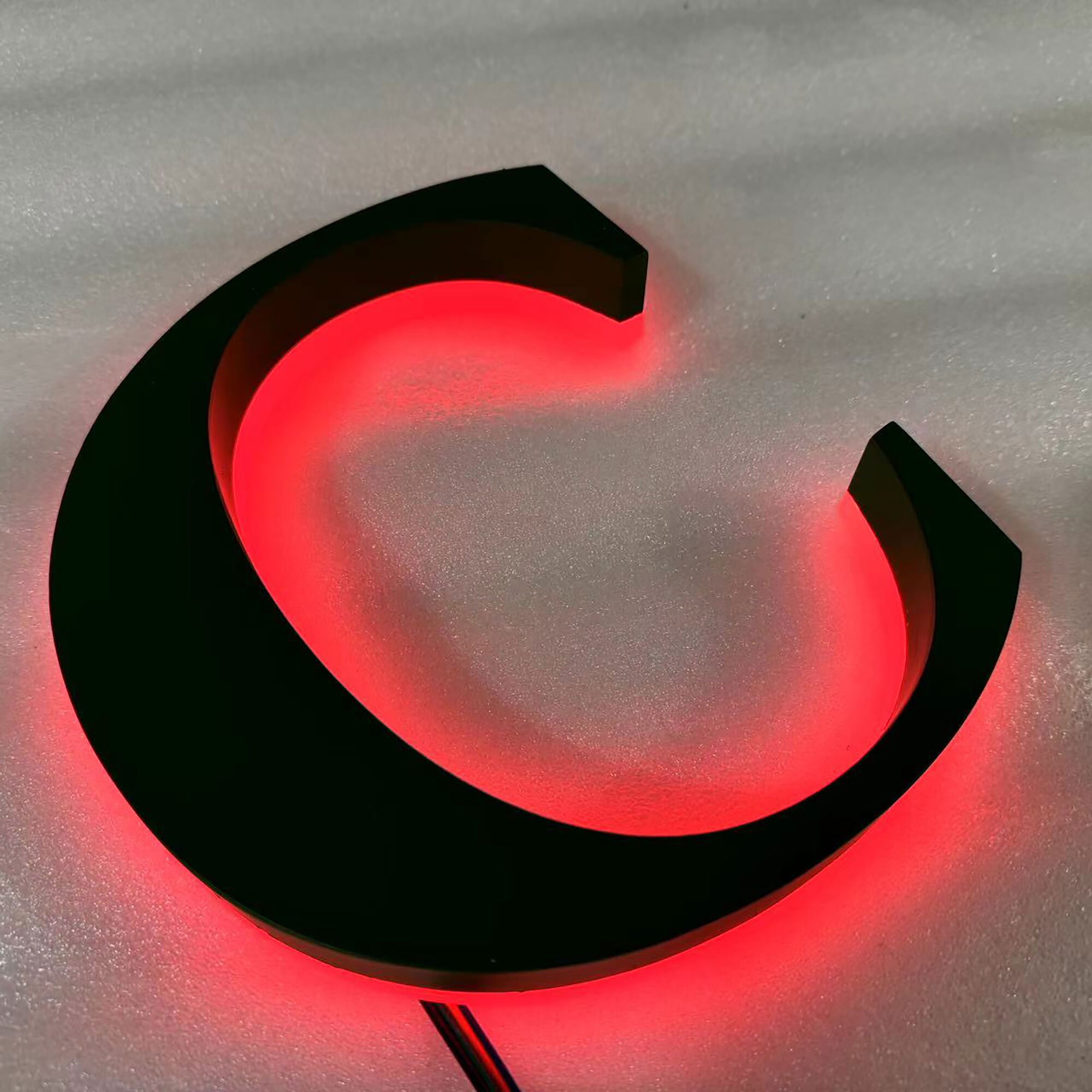 3D Metal Letters Signage RGB Led Color Changing Halolit Letters Shop ...