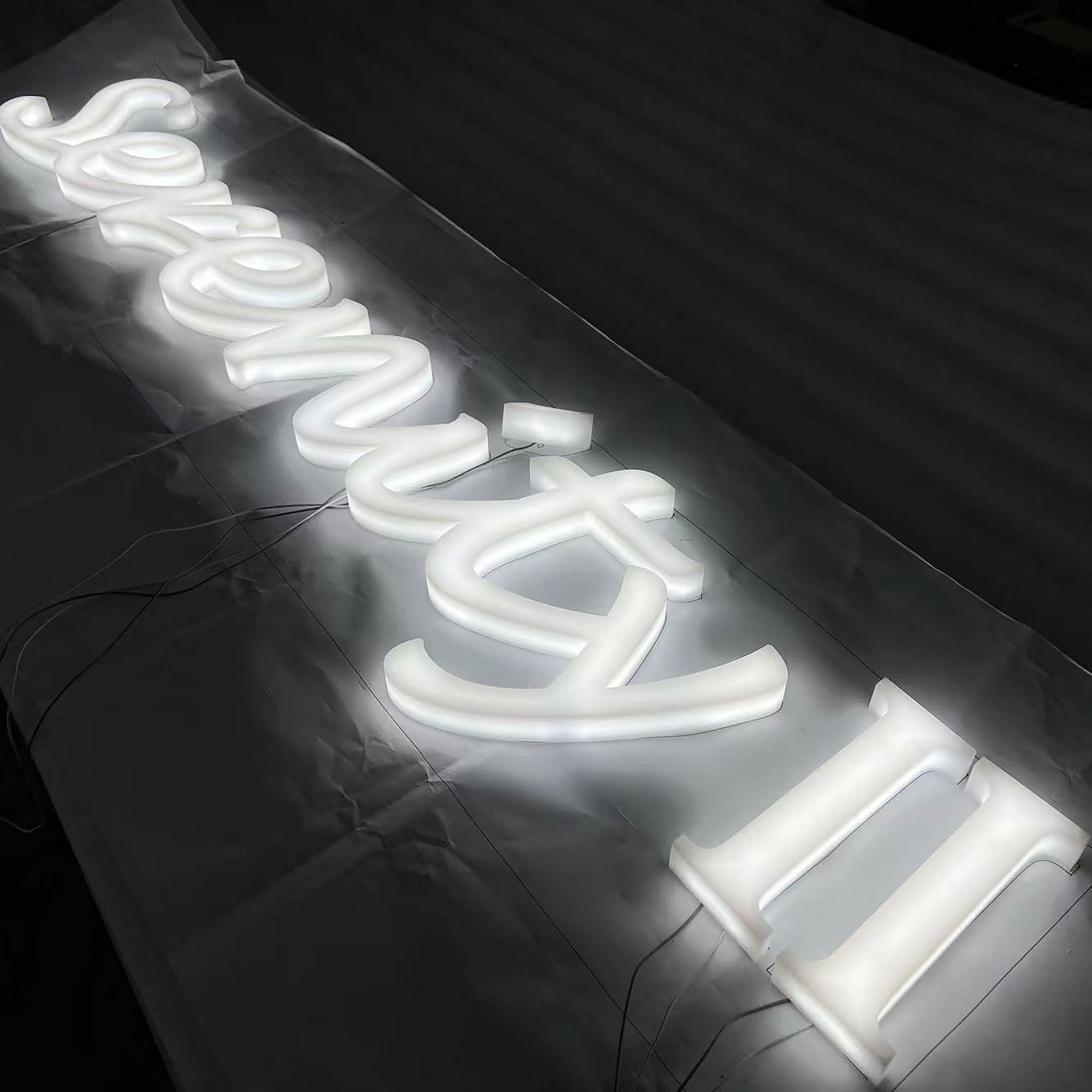 Custom Name Sign Personalized Illuminated Acrylic Sign for Company Wall ...