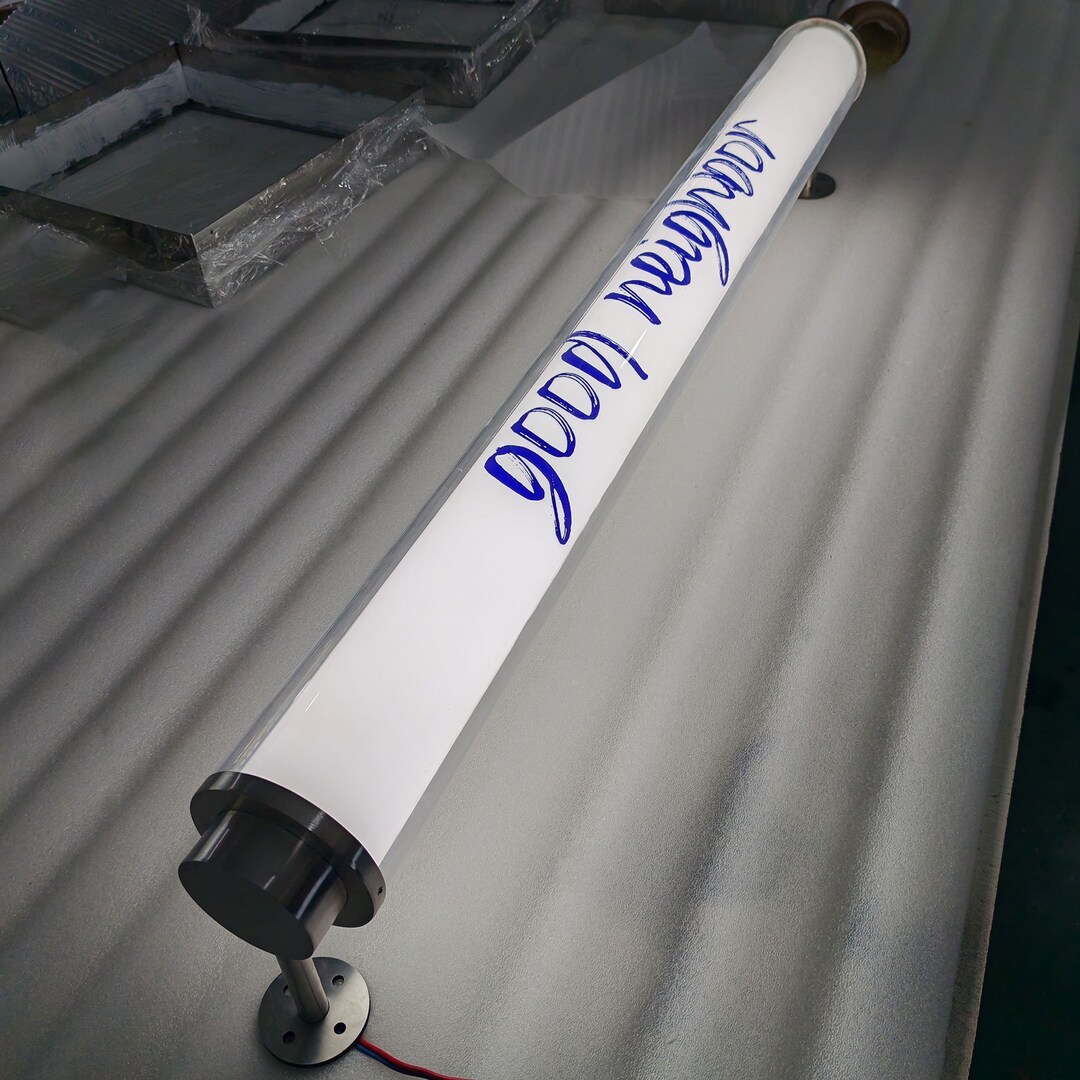 Custom Round Tube Lightbox Waterproof Outdoor Acrylic Lightbox Sign ...