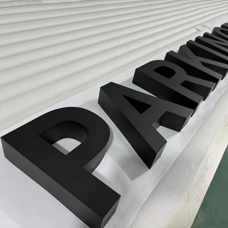 Aluminium Exterior 3D Channel Letter Sign Powder Coated Metal Letter ...