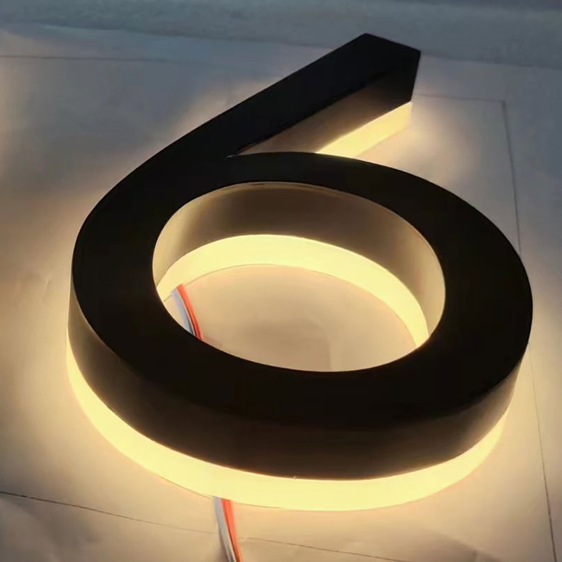 Led Acrylic Store Signs Business Hotel Room Numbers Backlit Channel ...