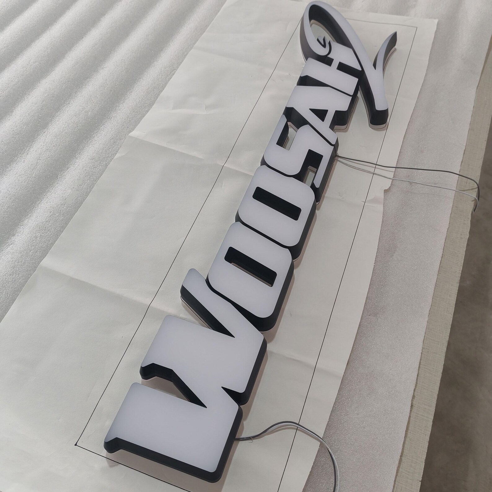 Custom Backlit Business Sign, LED Frontlit Sign, Light UP Salon Sign ...