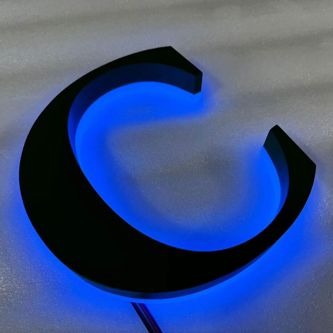 3D Metal Letters Signage RGB Led Color Changing Halolit Letters Shop ...