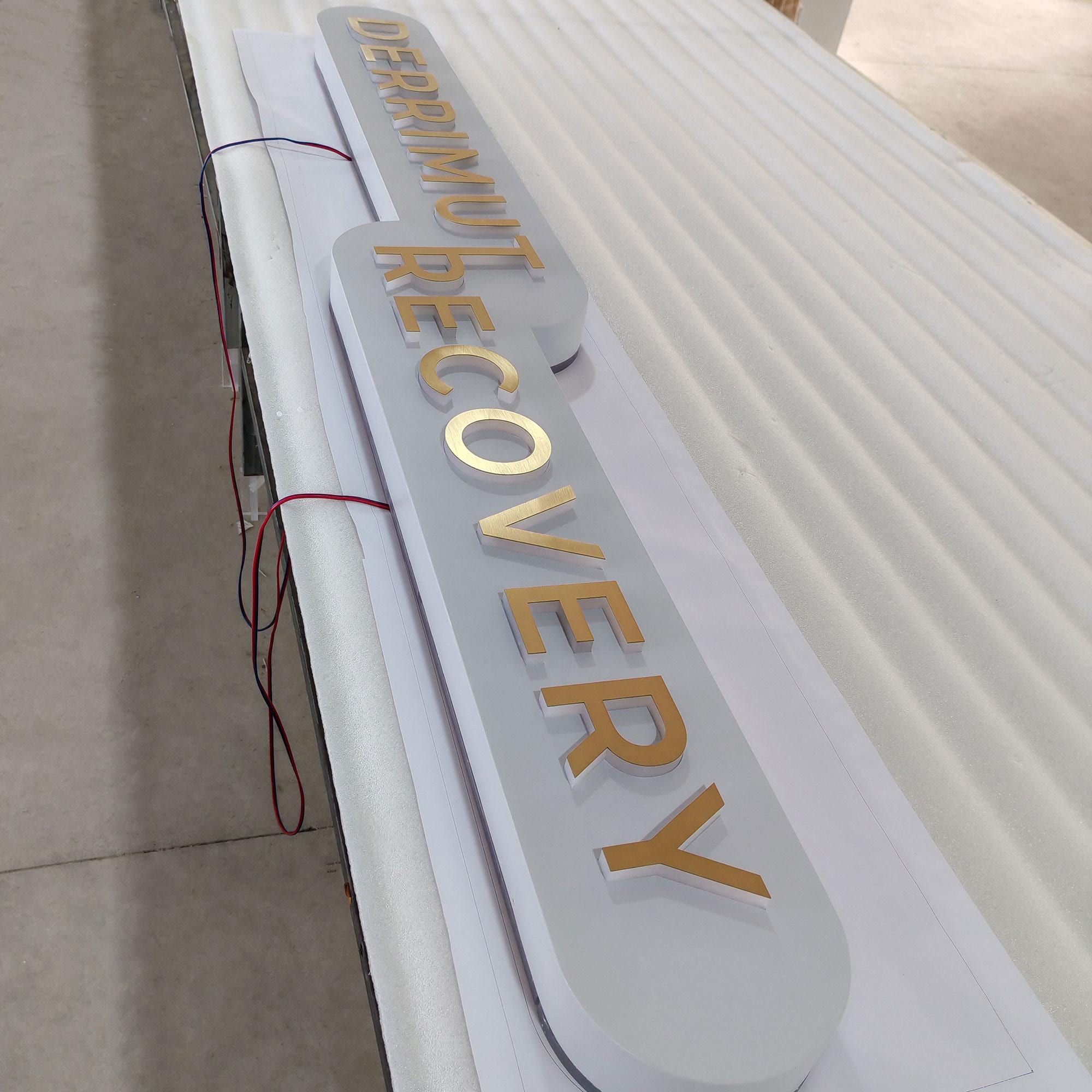 Reception Wall Lightbox,brand Logo Display, Office Name Signs ...