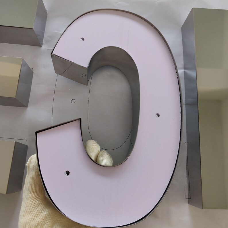 Personalized 3D Metal Letter Signs Custom Business Wall Decor Sign High ...