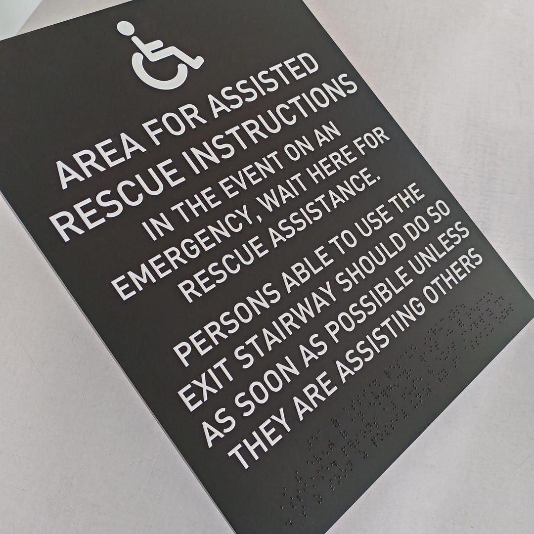 Personalized Plastic Informative Signage, Painted Acrylic Braille ...