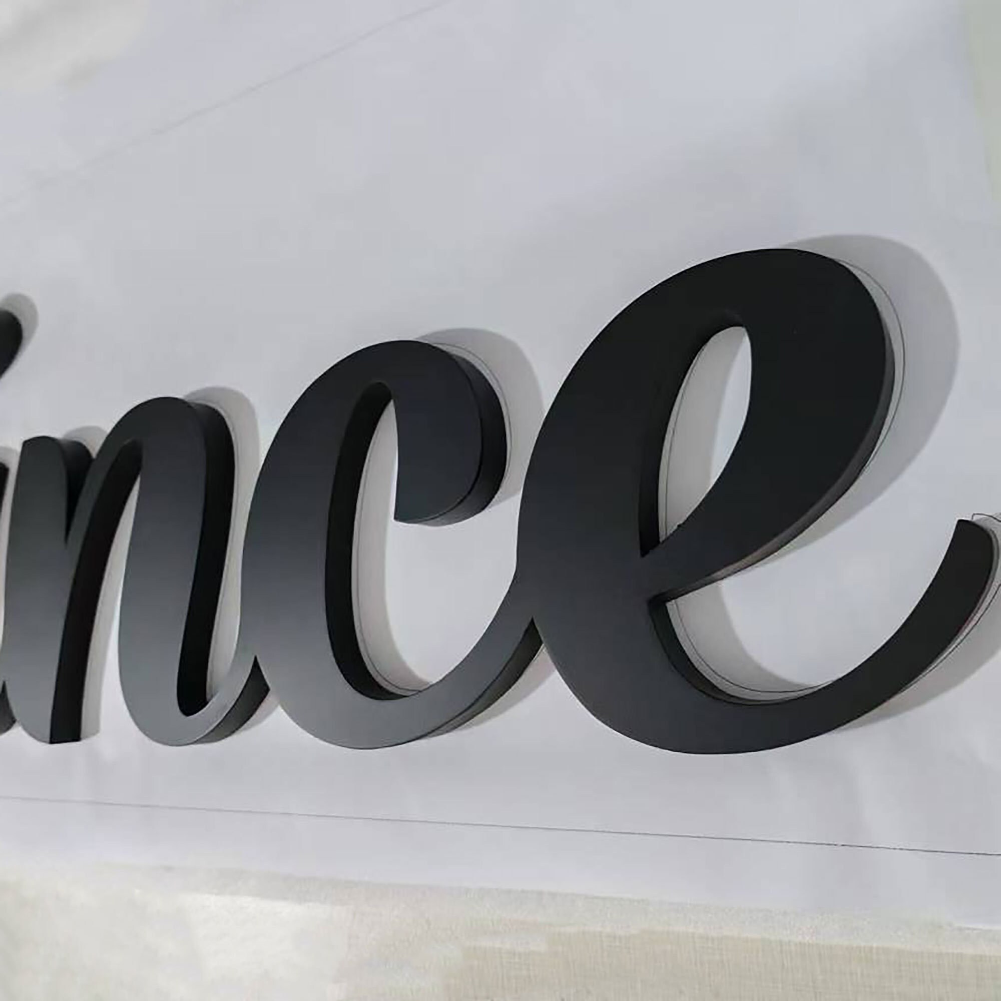 Stainless Steel Exterior 3D Channel Letter Sign Powder Coated Metal ...