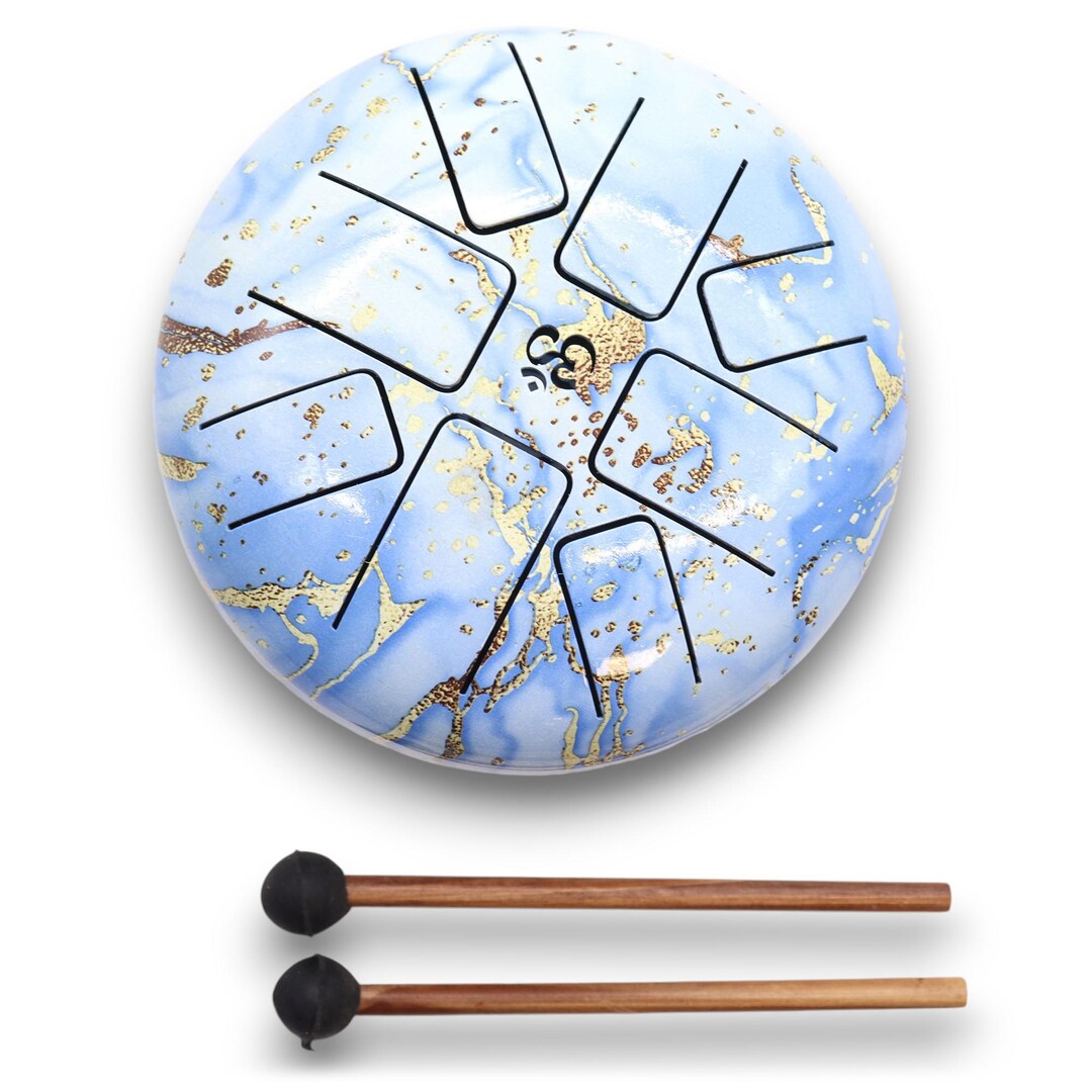 18cm Musical Handpan Steel Tongue Drum With Sticks and Bag Music Steel ...