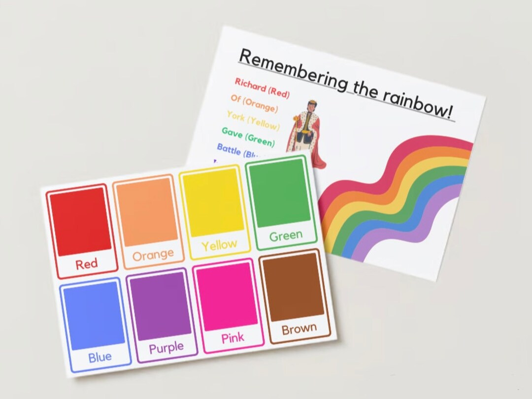 Rainbow Colour Flash Cards, SEN Flashcards Colors, Digital Download ...