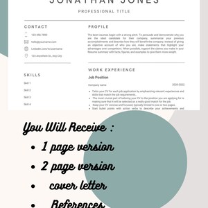 Minimal Resume Template | Black and White Template | Professional ...