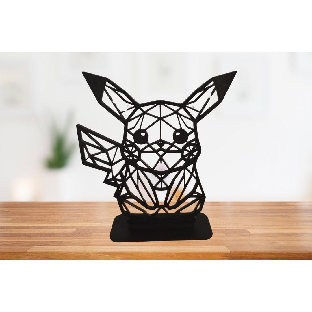 Pikachu Geometric Pokémon Figure 16cm X 13cm - Etsy